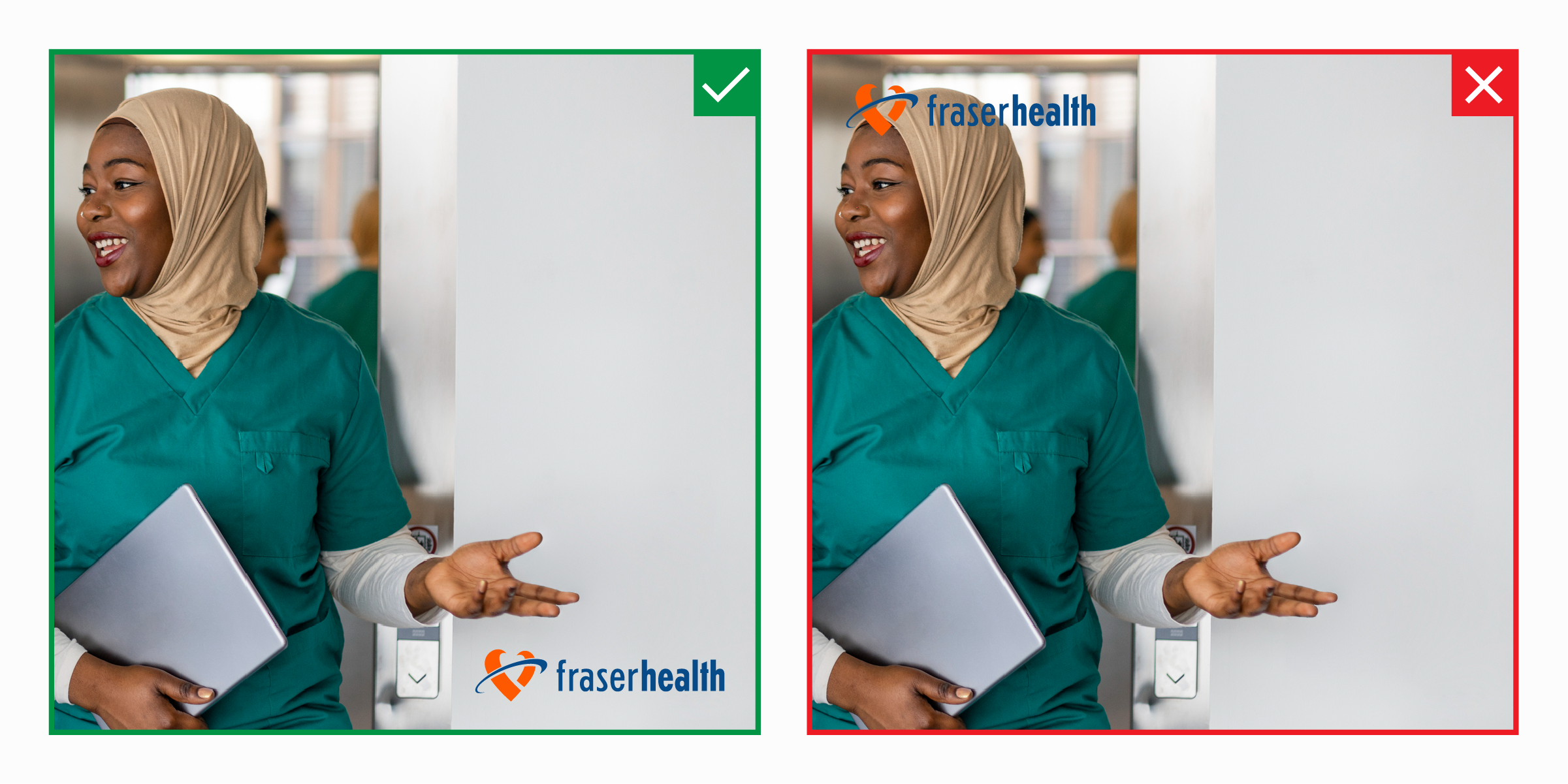 Logo use with photo and video - Fraser Health Authority