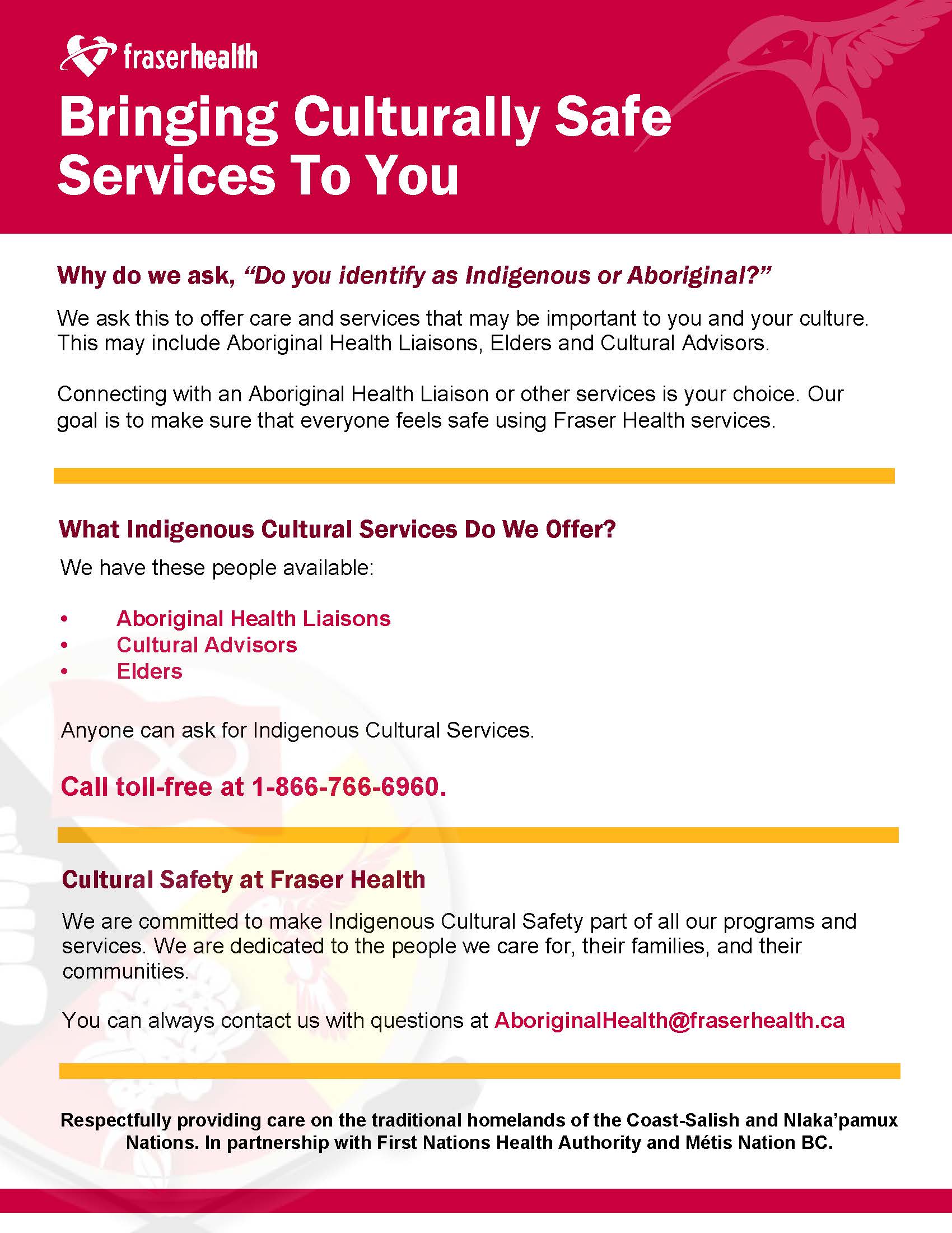 Indigenous self-identification initiative - Fraser Health Authority