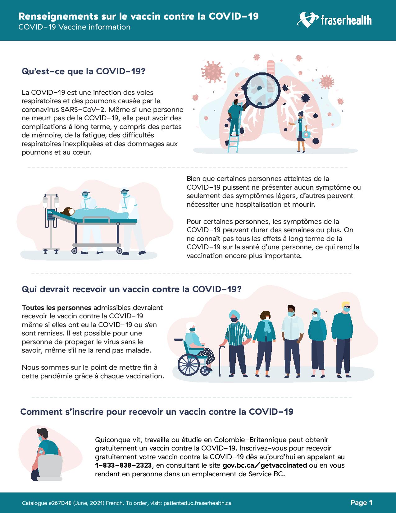 COVID-19 resources in French - Fraser Health Authority