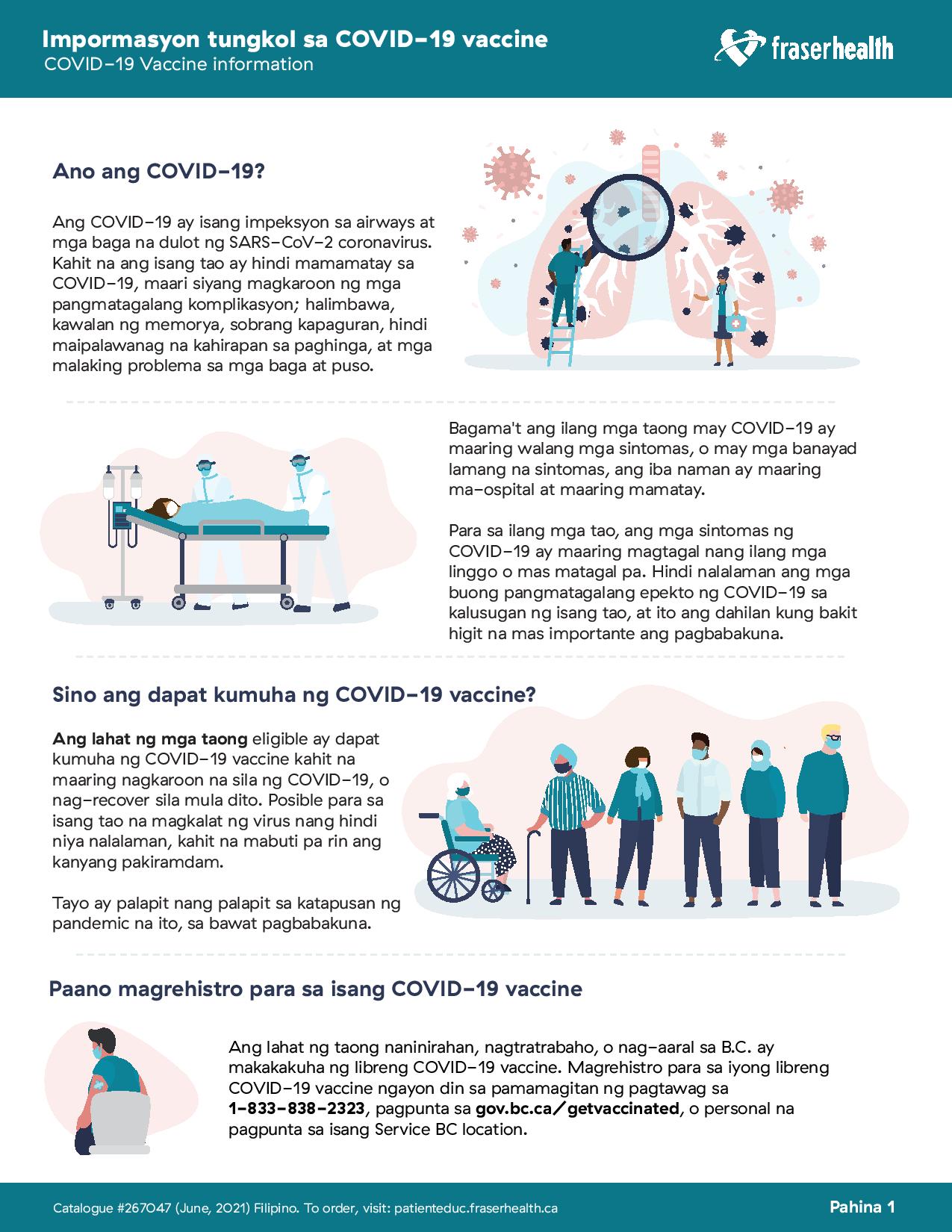 COVID-19 resources in Tagalog - Fraser Health Authority